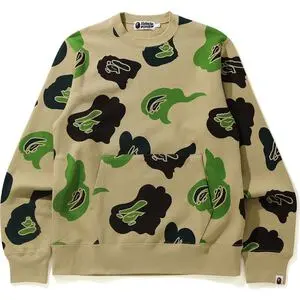 A BATHING APE Camo Crewneck Sweatshirt