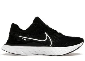 Nike React Infinity Run Flyknit 3in - Black/white