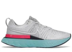 Nike React Infinity Run Flyknit 2 Sneakers - Platinum Tint/grey Fog/dynamic Turquoise