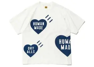 HUMAN MADE Big Heart T-shirt - White Navy Blue