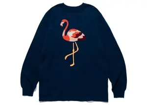 HUMAN MADE Flamingo Knit Sweater - Navy