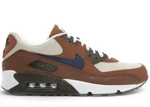 Nike Air Max 90 Leather Sneakers - Rusctic/midnight Navy Blue/sandrift