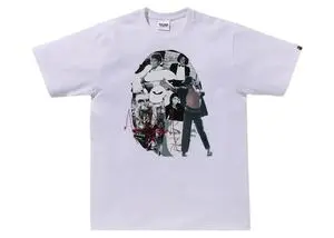 A BATHING APE X Michael Jackson Album Jacket Ape Head Tee Shirt - White