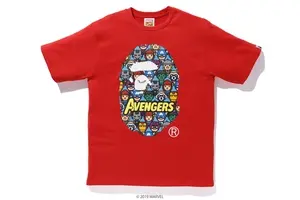 A BATHING APE X Marvel Avengers Ape Head Tee Shirt