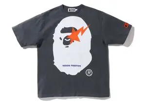 BAPE X Heron Preston Relaxed Fit Tee Shirt Black