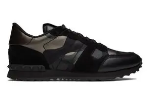 Valentino Garavani Rockrunner Metallic Camo Sneakers