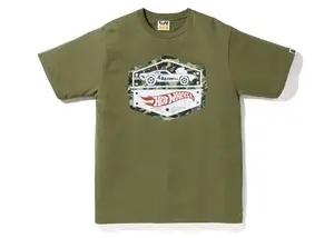 BAPE X Hot Wheels Car Tee Shirt Olive Drab