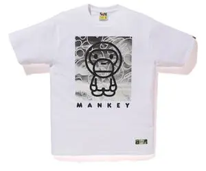 A BATHING APE X Mankey Baby Milo Tee Shirt - White