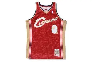 A BATHING APE X Mitchell & Ness Cavs Abc Basketball Swingman Jersey