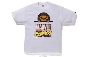 A BATHING APE X Marvel Comics Milo Tee Shirt - White