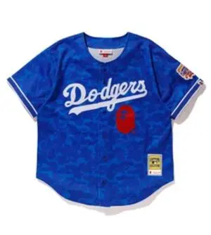 BAPE X Mitchell & Ness Dodgers Jersey - Blue