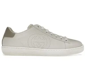 Gucci Ace Perforated Interlocking G Sneakers - White