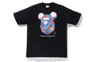 A BATHING APE X Mika Ninagawa Bear Ape Head Tee Shirt