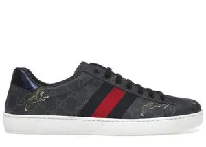 Gucci Ace Gg Supreme Tigers Sneakers - Black