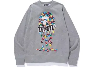 A BATHING APE X M&m's Crewneck Sweatshirt - Gray