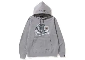 A BATHING APE X Neighborhood Relaxed Fit Pullover Hoodie - Grey