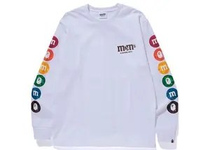 BAPE X M&m's Long Sleeve Tee Shirt - White