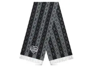 LOUIS VUITTON X Nigo Made Stripe Scarf - Grey