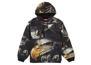 Supreme Eagle Hooded Work Jacket - Black