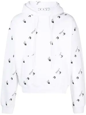 Off-White Oversized Allover Logo Hoodie