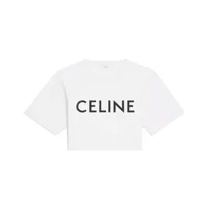 Celine - Celine Cotton Jersey Cropped T-Shirt