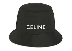 Celine Cotton Bucket Hat - Black