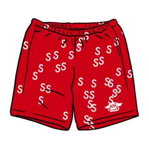 Supreme Embroidered Sweatshorts - Red