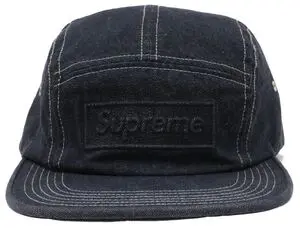 Supreme Embossed Stone Washed Camp Cap