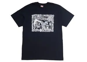 Supreme Faces Tee Shirt - Navy Blue