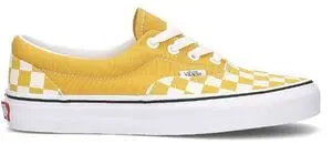 VANS Era Checkerboard Sneakers - Yolk Yellow/white
