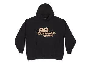 Balenciaga Balenciaga Hand Drawn BB Icon Hoodie - Black