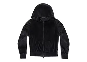 Balenciaga Bb Paris Strass Zip-up Fitted Hoodie