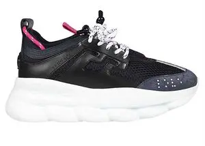 Versace Chain Reaction Sneakers - Black/blue/pink