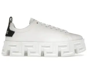 Versace Greca Labyrinth Lace-up Sneakers - Black/white