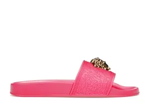 Versace Medusa Head Plaque Slide - Pink