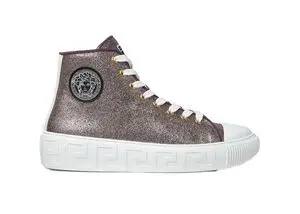 Versace Greca High-top Sneakers - Metallic Gold