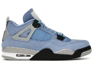 JORDAN 4 Retro Sneakers - University Blue/tech Grey/white