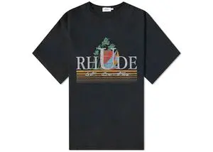 Rhude Tropics Tee Shirt - Vintage Black