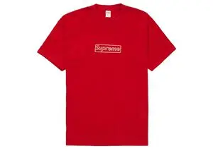 Supreme Kaws Chalk Logo Tee Shirt - Red