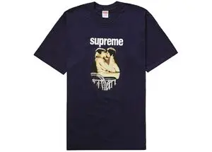 Supreme Kiss Tee Shirt - Navy Blue