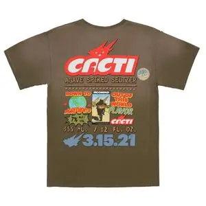TRAVIS SCOTT Cacti Down To Earth Tee Shirt 2 - Brown