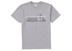 Supreme Keyboard Tee Shirt - Heather Grey