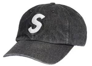 Supreme Kevlar Denim S Logo 6panel Cap - Black