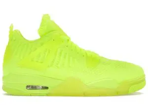 JORDAN 4 Retro Flyknit - Volt/black