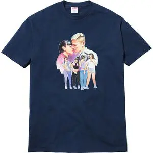 Supreme Kiss Tee Shirt - Navy Blue