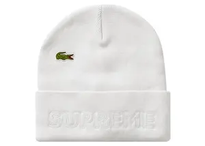 Supreme Lacoste Beanie - White