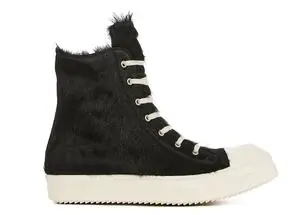 Rick Owens Strobe High Pony Hair Sneakers