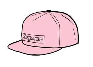 Supreme Kaws Chalk Logo 5-panel Cap - Pink