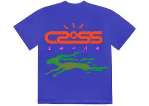 TRAVIS SCOTT Cactus Jack Cross Tech Tee Shirt I - Royal