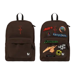 TRAVIS SCOTT Cactus Jack Backpack With Patch Set